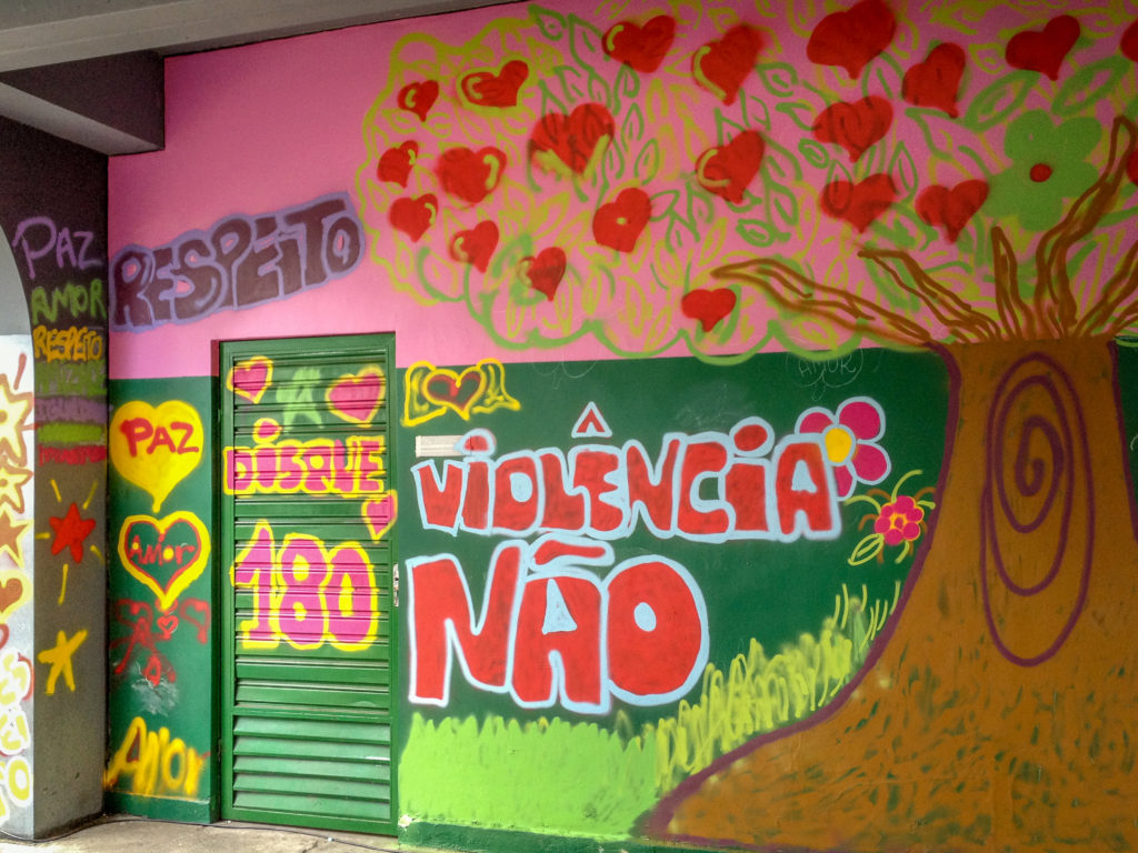 Graffiti pelo Fim da Violência contra a Mulher - Rede NAMI